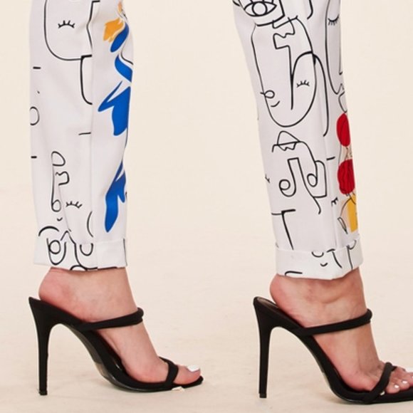 L'ATISTE | Pants & Jumpsuits | Face Print Pant Suit | Poshmark